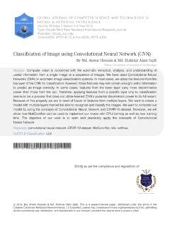 Classification Of Image Using Convolutional Neural Network Classification Of Image Using