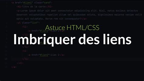 Tutoriel vidéo CSS HTML Imbriquer des liens Grafikart