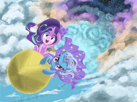 Starlight Glimmer And The Great And Powerful Trixie Drawn By Hananpacha