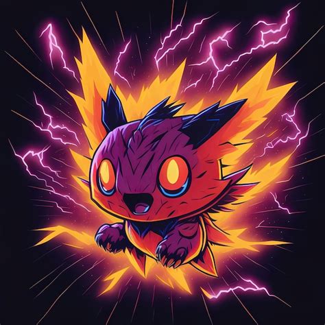 Premium Photo Silhouette Design Monsterinspired Pokemon On A