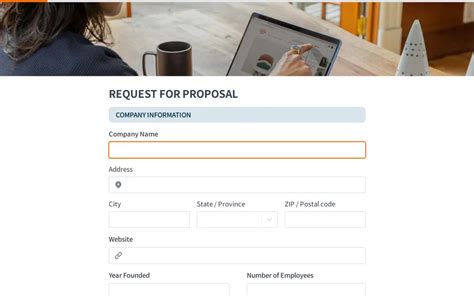 Rfp Request For Proposal Submission Form Template