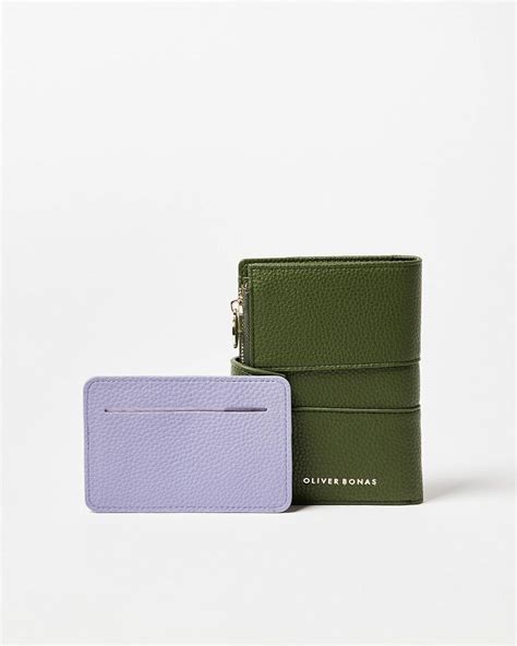 Oliver Bonas Naomi Zipped Purse In Green Endource