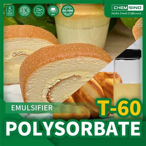 China Customized Polysorbate 60 Emulsifier Tween 60 Food Grade