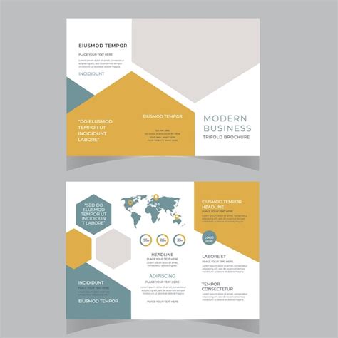 Premium Vector Corporate Business Trifold Brochure Template Modern Creative And Professional