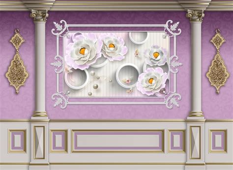 Premium Photo Classic Interior Wall With Mouldings