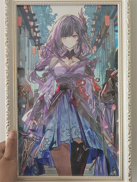 Oriental S Genshin Impact Raiden Shogun Hot Sexy Hand Drawing With Marker