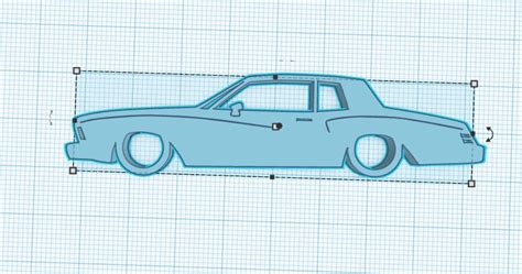 Stl File Chevrolet Monte Carlo 3rd Gen Silhouette Keyring・3d Print