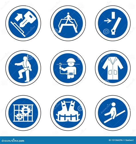 Required Personal Protective Equipment Ppe Symbol Safety Icon Isolate