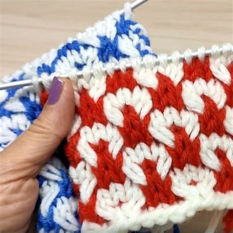 Ленивый жаккард Красивый двухцветный узор спицами Узоры Вязаное крючком одеяло Модели стежков