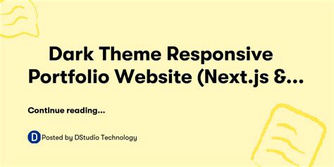 🔥 Dark Theme Responsive Portfolio Website Next Js And Typescript