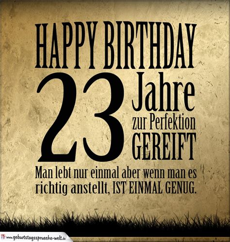 23 Geburtstag Retro Geburtstagskarte Geburtstagssprüche Welt