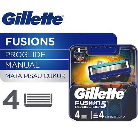 Jual Gillette Fusion 5 Proglide Refill Pisau Cukur Isi 4 Ori Gilette Di