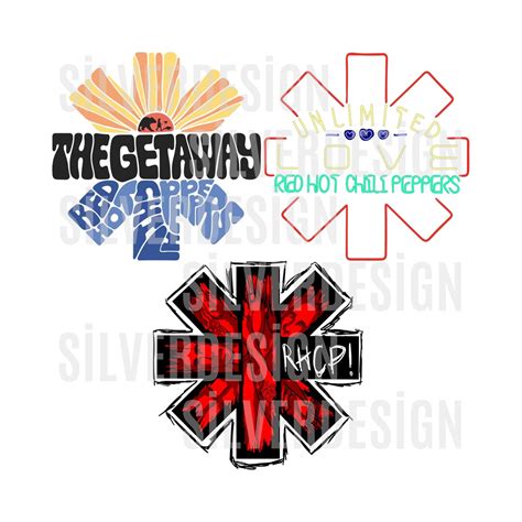 Red Hot Chili Peppers Svg Png Clipart Bundle Rhcp Cut File For Cricut