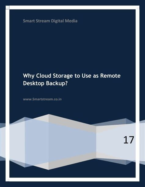 Why Cloud Storage To Use As Remote Desktop Backup