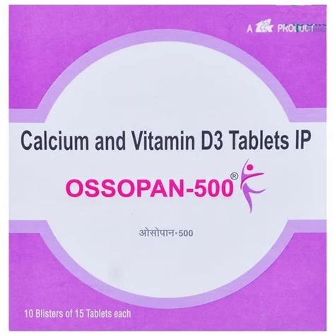 Ossopan 500mg Calcium And Vitamin D3 Tablets At Rs 80strip Calcium And