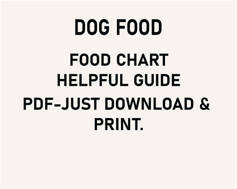 Dog Food Guide Printable Safe Dog Food Dogs To Eat Dog Dietary Chart