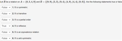 solved let r be a relation on a {1 3 5 6} and