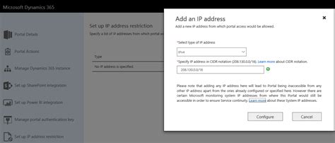 dynamics portals restricting portal access by ip address rajeev