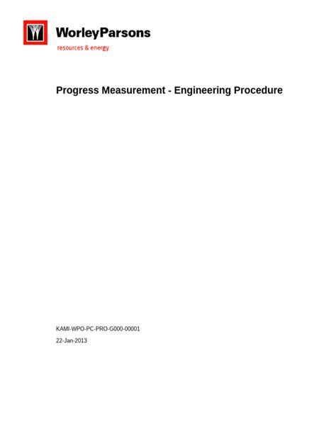 Progress Measurement Engineering Procedure Pdf Measurement
