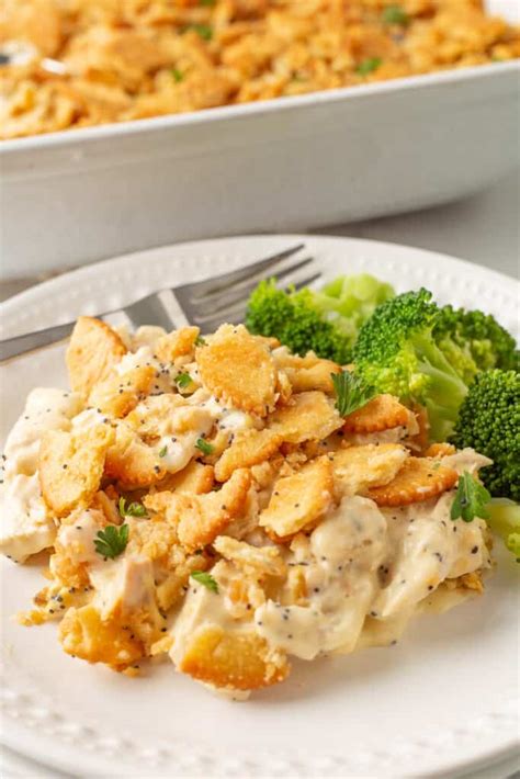 Poppy Seed Chicken Casserole With Ritz Crackers Shes Not Cookin