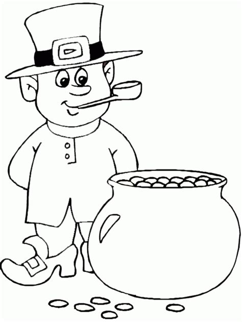 St Patricks Pot Of Gold Coloring Pages Coloring Pages
