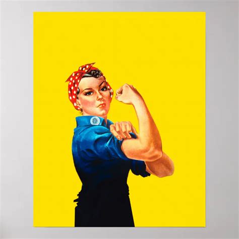 Rosie The Riveter Retro Style Icon Poster Zazzle