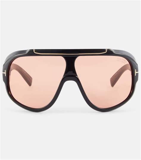 Tom Ford Rellen Mask Sunglasses In Natural Lyst