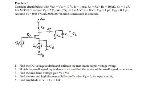 Solved Problem Consider Circuit Below With Vpp Vss Chegg Com