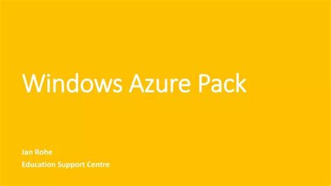 Ppt Windows Azure Pack Powerpoint Presentation Free Download Id3169369