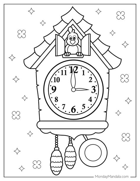 Cuckoo Clock Coloring Pages [2025]