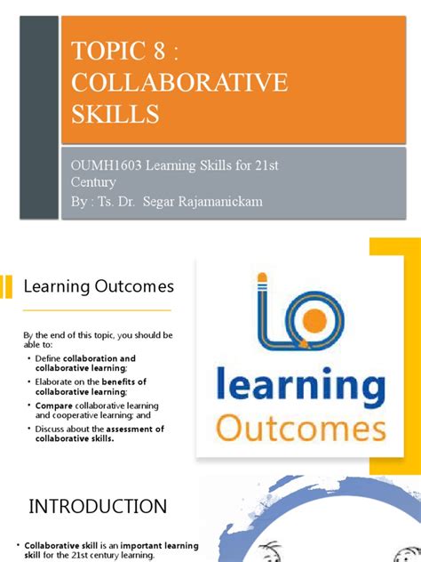 Topic 8 Collaborative Skills Pdf Learning Collaboration