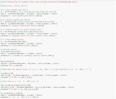 Art Blue Liberalism Leontief Model Simulation With Python Part Simulating Dynamic Input
