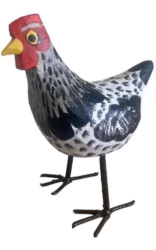 Galinha Caipira De Madeira Artesanal Rustico Pequena MercadoLivre
