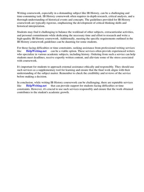 Ib History Coursework Guidelines Pdf Essays Knowledge