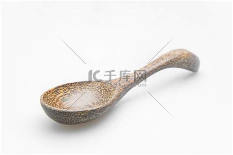 孤立在白色背景上的木勺勺子勺高清摄影大图 千库网