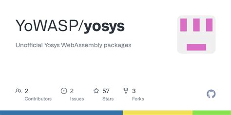 GitHub YoWASP Yosys Unofficial Yosys WebAssembly Packages