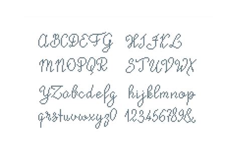 Cross Stitch Cursive Alphabet