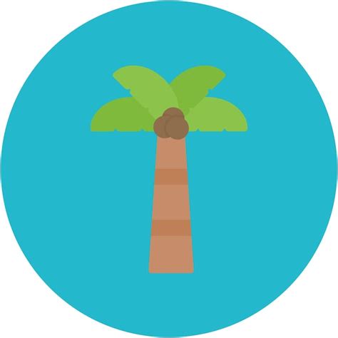 Premium Vector Coconut Tree Vector Illustration Style