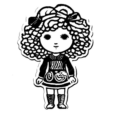 Premium Vector Cute Princess Chibi Girl Hand Drawn Cartoon Sticker Icon Concept Isolated