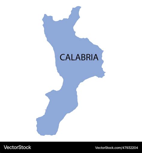 Calabria Region Map Royalty Free Vector Image Vectorstock