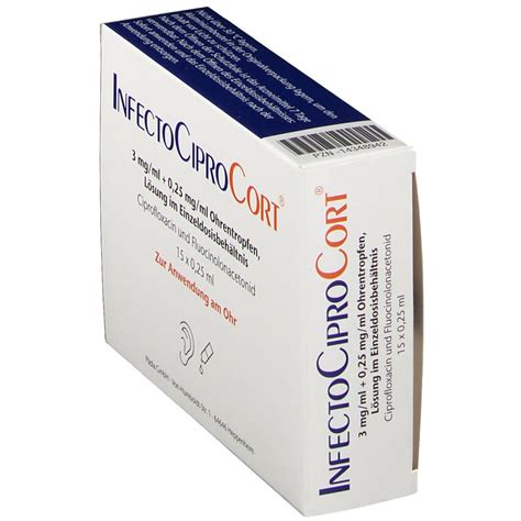 InfectoCiproCort 3 Mg Ml 0 25 Mg Ml 15x0 25 Ml Shop Apotheke