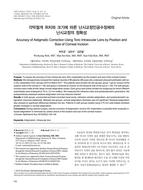 Pdf Accuracy Of Astigmatic Correction Using Toric Intraocular Lens By