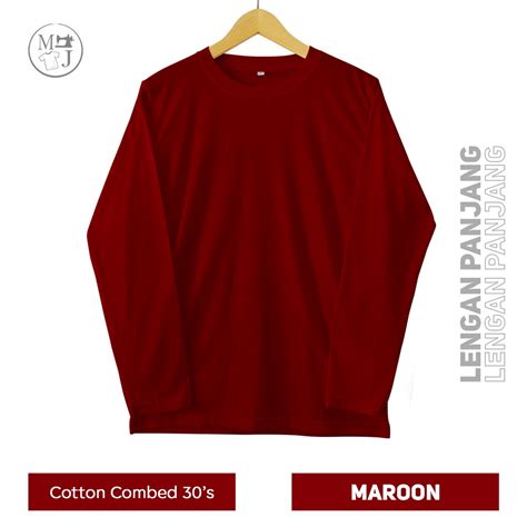 Jual Kaos Polos 100 Cotton Combed 30s Kaos Polos Maroon Kaos