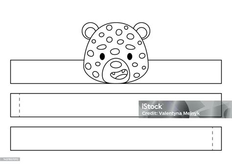 Printable Cheetah Paper Crown Diy Cut Party Ribbon Template For