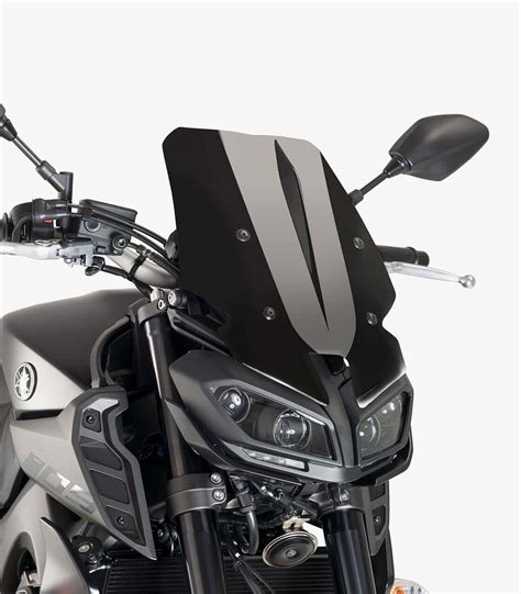 Yamaha MT 09 Puig Naked New Generation Touring Black Windshield 9377N