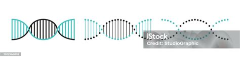추상적인 스타일의 Dna 아이콘입니다 유전 염색체 인간 유전자 코드 나선형 분자 의료 개념 그림입니다 과학 기술 개념입니다 벡터