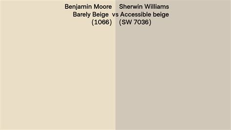 Benjamin Moore Barely Beige 1066 Vs Sherwin Williams Accessible Beige