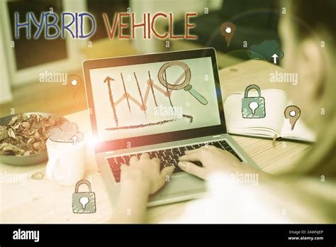 Handwriting Text Hybrid Vehicle Conceptual Photo Automobile That Uses