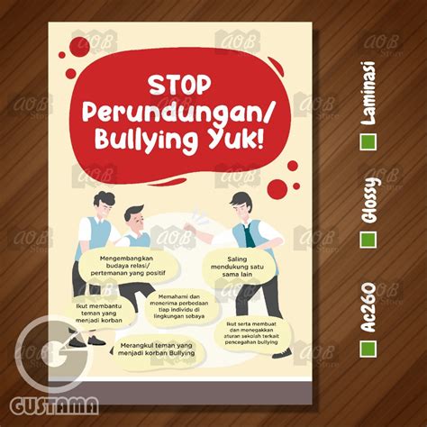 Jual Poster Stop Bullying Stop Perundungan Set 2 Poster Edukasi
