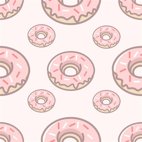 Cartoon Donut Pattern 20791537 Vector Art At Vecteezy